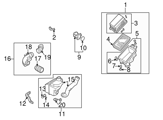 22680-5J000 - Mass Air Flow Sensor 1998-2000 Infiniti QX4 ...