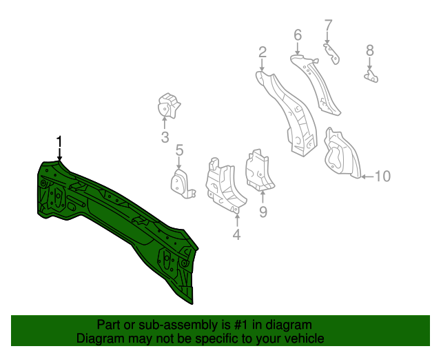Toyota OEM Rear Body Panel Part# 58307-02120 | OEM Vehicle Parts