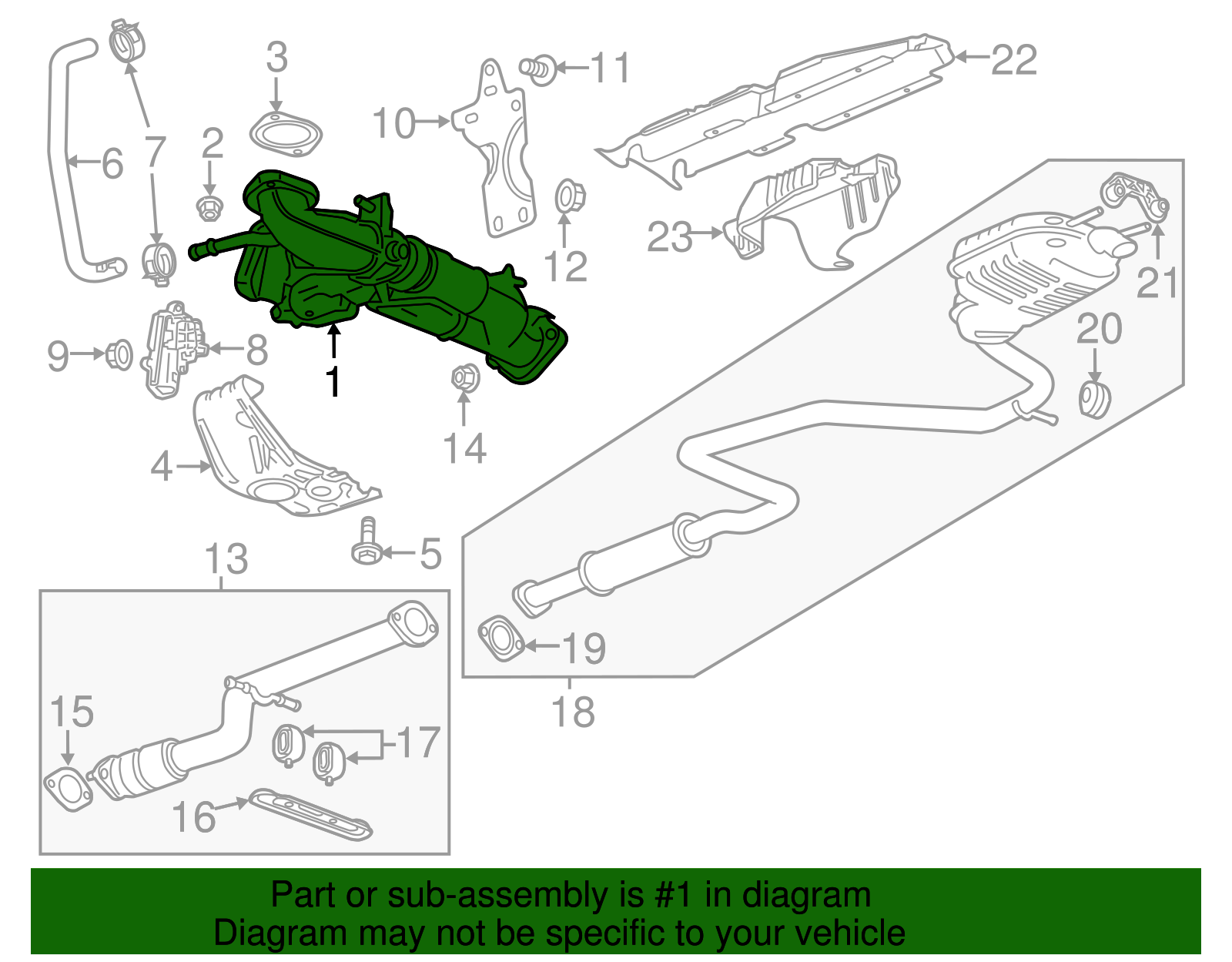 2016-2019 Chevrolet Malibu Exhaust Heat Exchanger 84595894 | GM Parts ...
