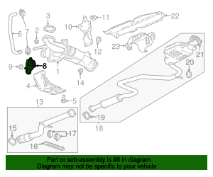 2018-2019 Chevrolet Malibu Exhaust Control Valve Actuator 84595895 ...