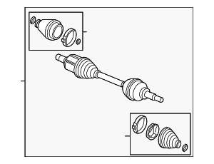2006-2011 Chevrolet HHR Front Passenger Side Half-Shaft Assembly ...