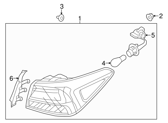 2018-2020 Kia Rio Tail Lamp Assembly 92402-H9200 | TascaParts.com