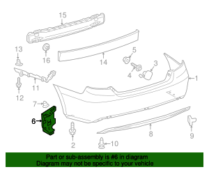 2015-2017 Toyota Camry Side Seal 52592-06020 | Toyota Parts Center