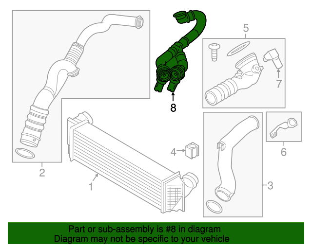 Genuine BMW 13-71-7-594-721 | By-Pass Hose | FREE Shipping on Most ...