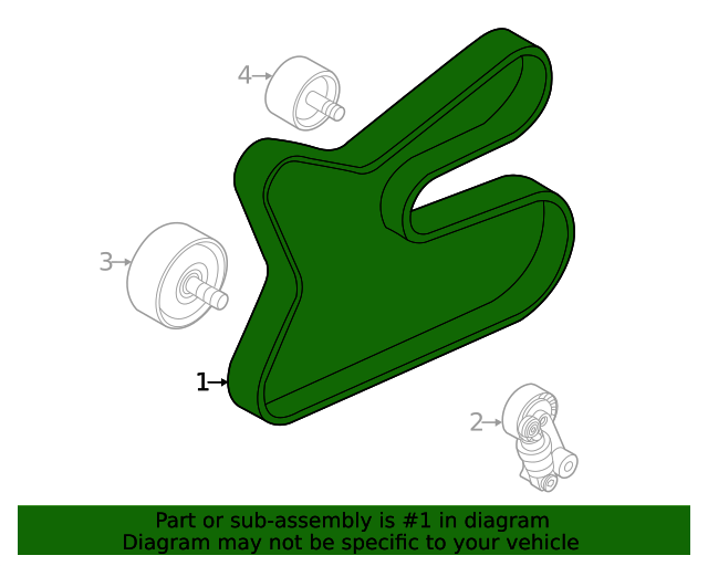 25212-3N300 - Serpentine Belt 2022-2024 Kia Carnival | My Kia Parts