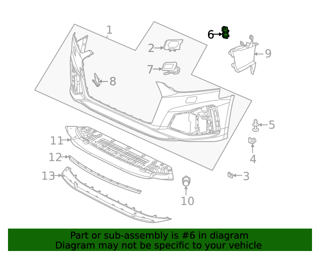 2017-2024 Audi Bumper Cover Strip 8W0-807-277 | OEM Parts Online