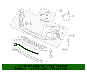 2018-2023 Audi Radiator Support Air Deflector 8W6-807-110 ...