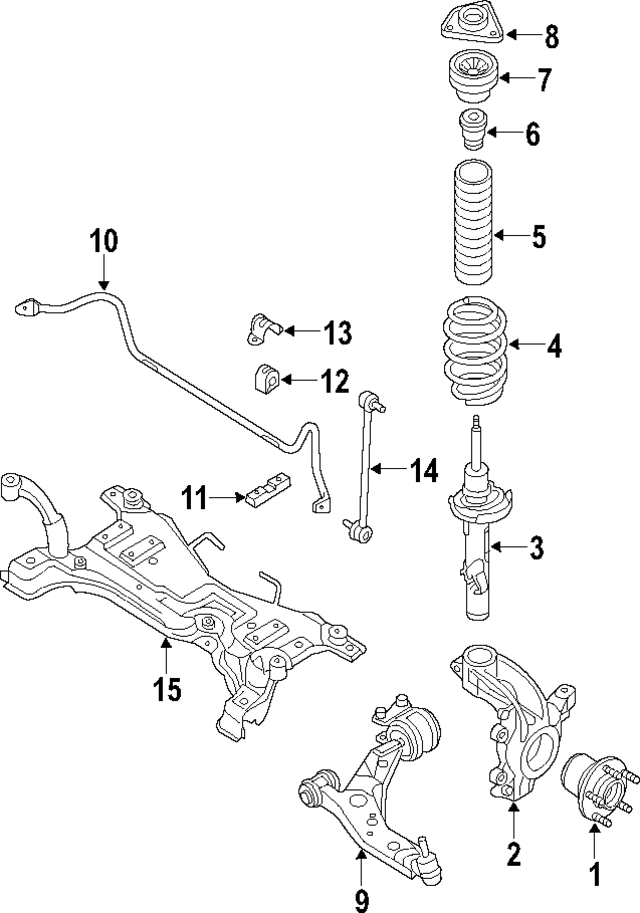 OEM NEW 04-05 Mazda 3 Left Knuckle Steering Anti Lock Braking System ...