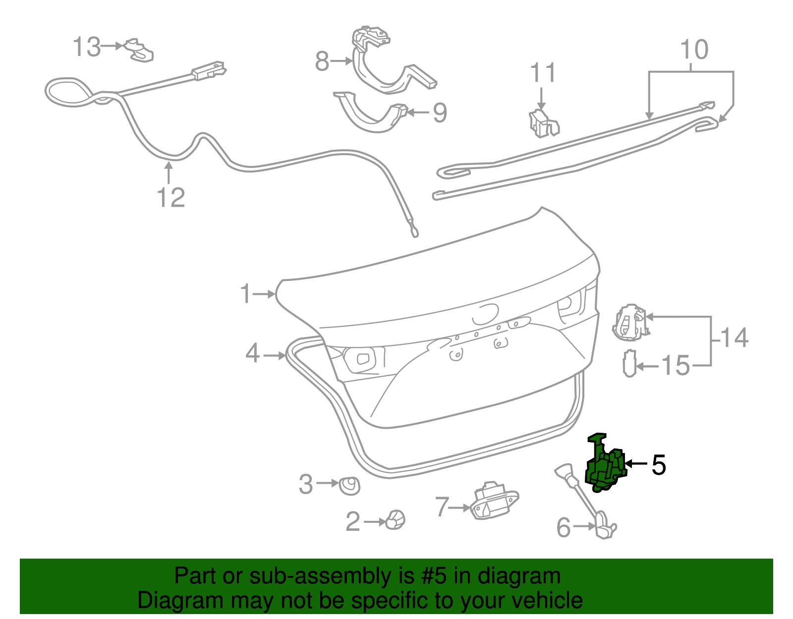 2012-2024 Toyota Trunk Lock Actuator Motor 64600-06041 | Toyota San ...