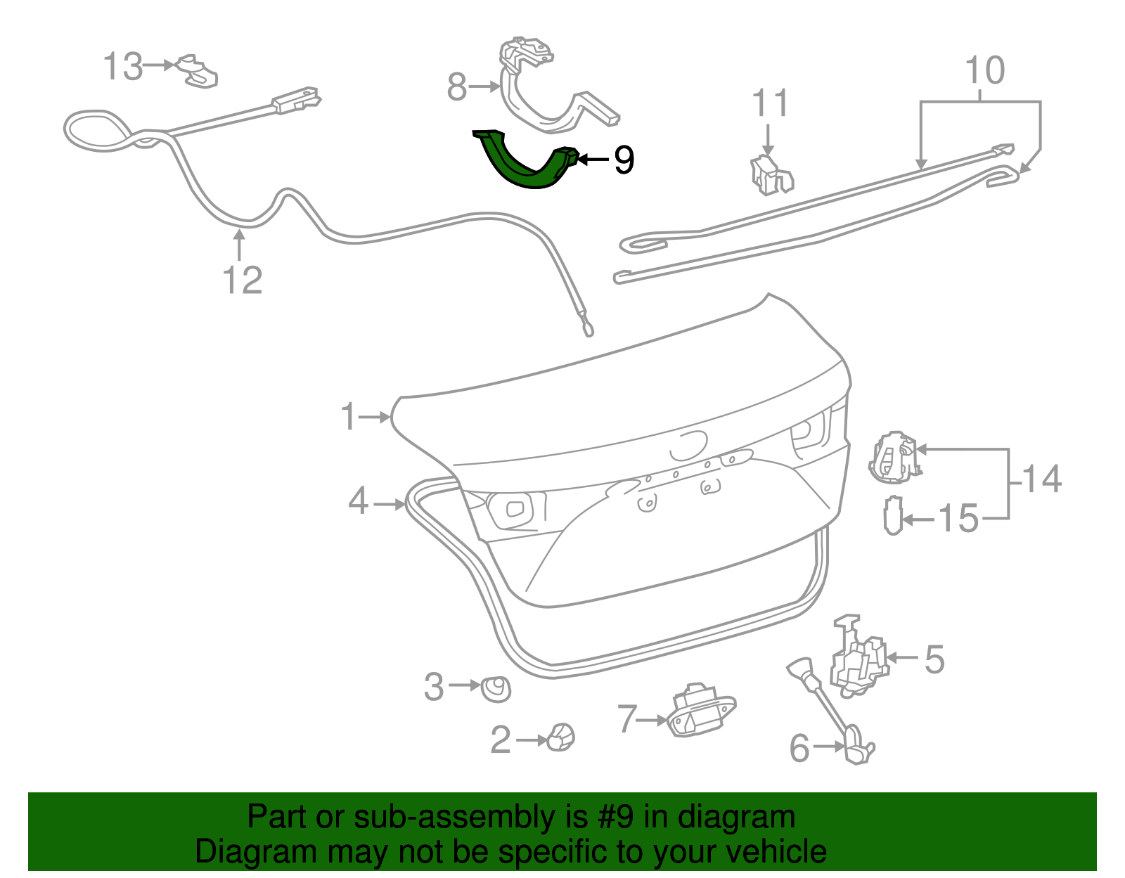 2014-2018 Toyota Avalon Hinge Cover 82817-07492 | Toyota Parts Center
