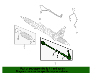 32106777268 - 2002-2008 BMW Tie Rod Assembly (32-10-6-777-268) | BMW of ...