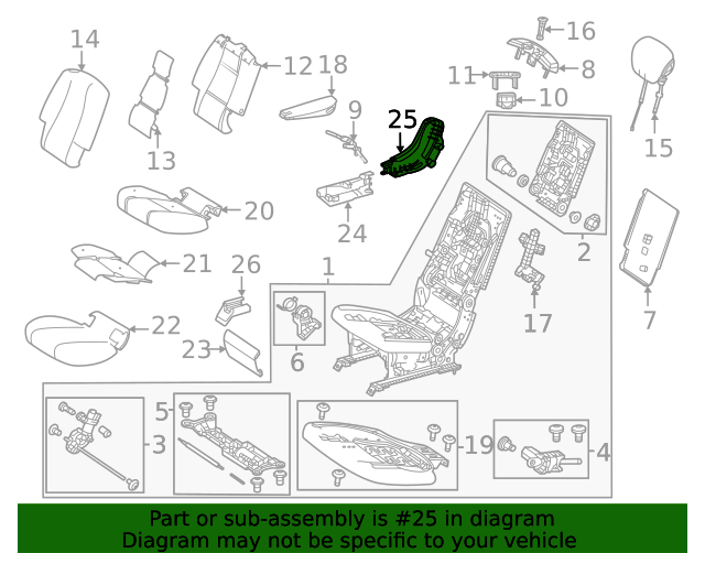 167-920-00-09-7P82 - Recline Cover 2020 Mercedes-Benz | Mercedes-Benz ...