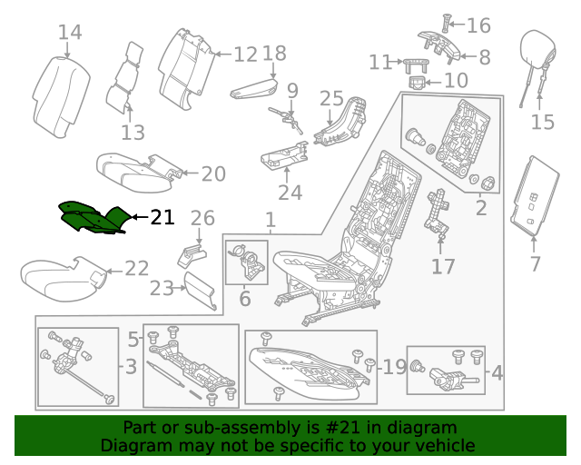 167-906-83-00 - Seat Heater 2020 Mercedes-Benz | Mercedes-Benz USA Parts