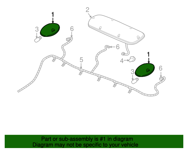 15059752 - Roof Clearance Outer Lamp 2000-2007 GM | Chevrolet Parts Direct