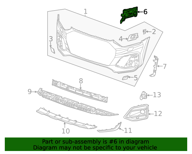 2021-2024 Audi End Plate 80A-807-095-E | Audi USA Parts