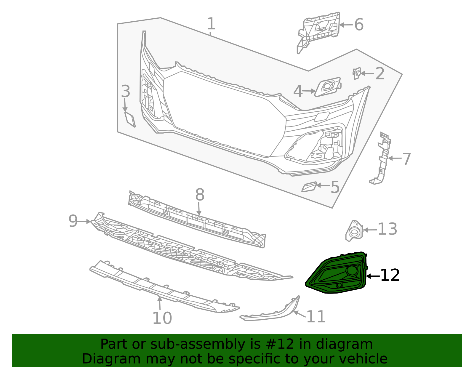 2021-2024 Audi Air Grille 80A-807-680-AG-BMT | Genuine Audi Parts