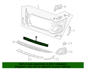 80A-807-647-H-9B9 - Lower Grille 2021-2024 Audi | AutoNationParts.com