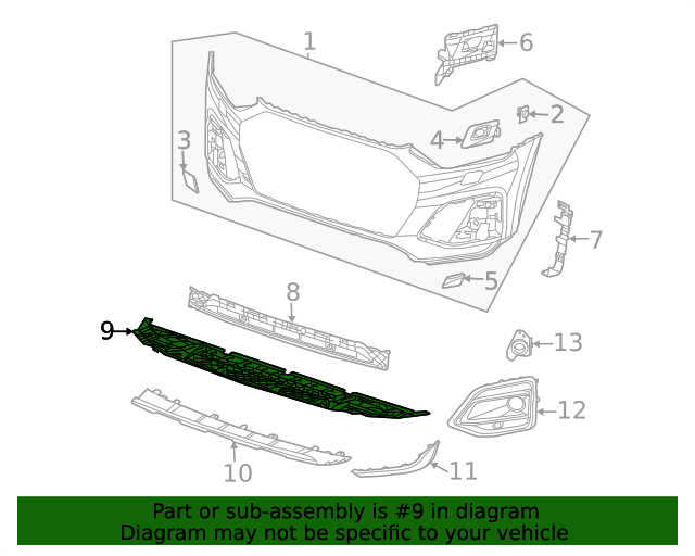 2021-2024 Audi Cover Plate 80A-807-233-H | OEM Parts Online