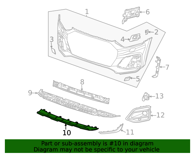 2021 Audi Spoiler 80A-807-531-D-IX3 | OEM Parts Online