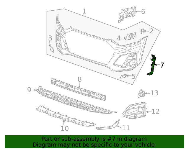 2021-2024 Audi Side Support 80A-807-277-D | Audi USA Parts