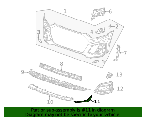 2021-2024 Audi Side Spoiler 80A-807-062-F-GRU | Audi USA Parts