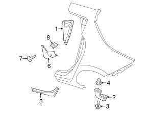 2013-2017 Nissan LEAF Lower Deflector - Driver's Side (LH) 93883-3NF0A ...