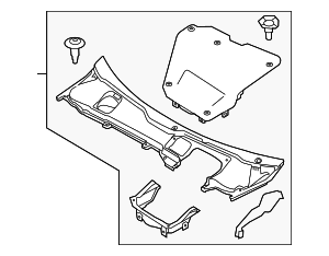 Genuine OEM Cowl Grille Part# LR111636 Fits 2015-2019 Land Rover ...