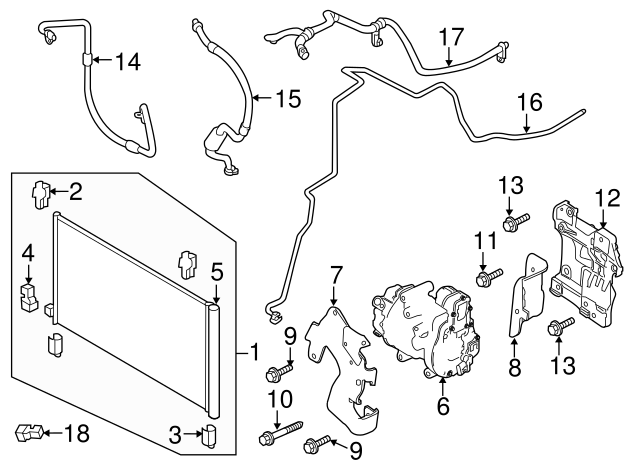 2017-2019 Nissan Rogue AC Line 92450-4BC5B | Nissan Parts Plus