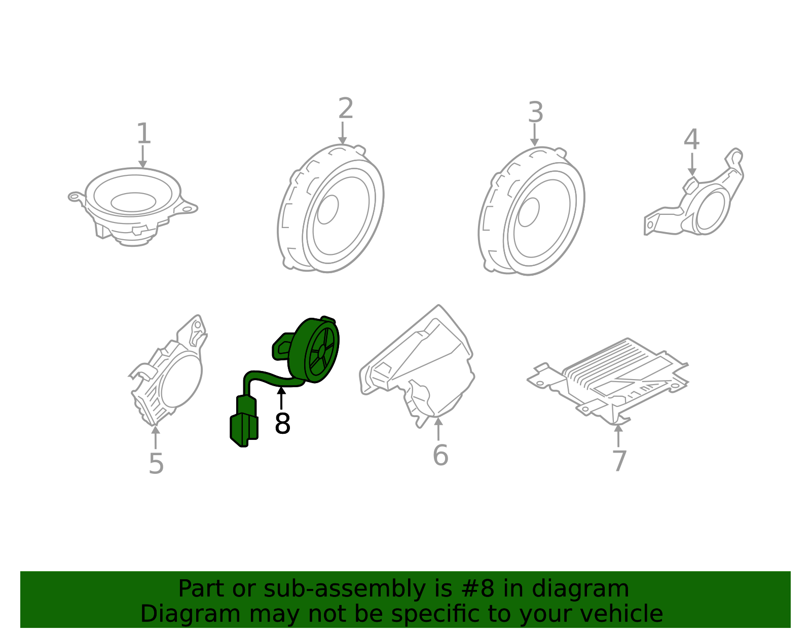 2020-2024 Kia Telluride Tweeter 96316-S9200 | QuirkParts