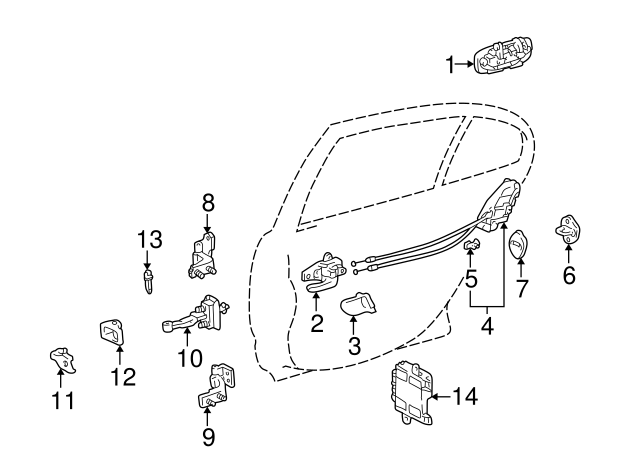 69240-30190-G1 - Exterior Door Handle 2001-2005 Lexus | AutoNationParts.com