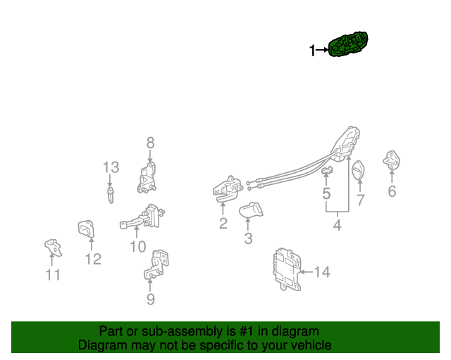 69240-30190-G1 - Exterior Door Handle 2001-2005 Lexus | AutoNationParts.com
