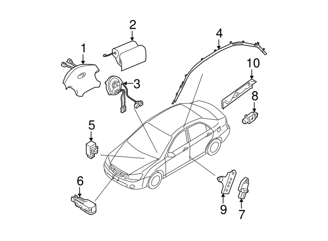 95925-2F100 - Side Impact Sens Bracket 2004-2009 Kia | Kia.Parts Store