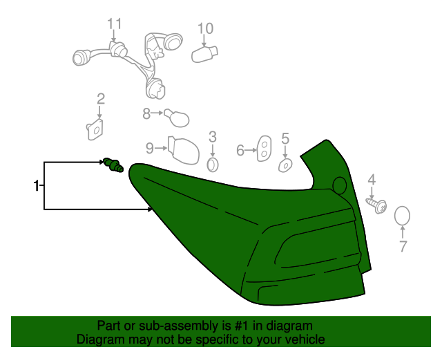 2017-2023 Subaru Lens and body combination lamp 84201FL02B | Subaru ...