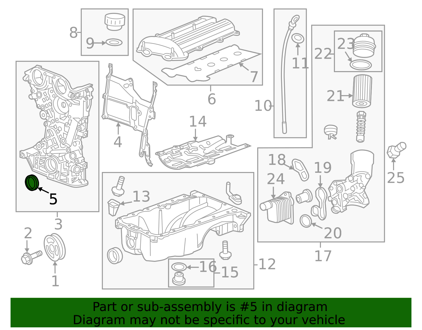2011-2021 GM Crankshaft Front Oil Seal 25193519 GM | GMPartsDirect.com