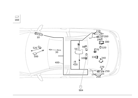 Antenna, Antenna Amplifier and Wiring Harnesses for 2012 Mercedes-Benz ...