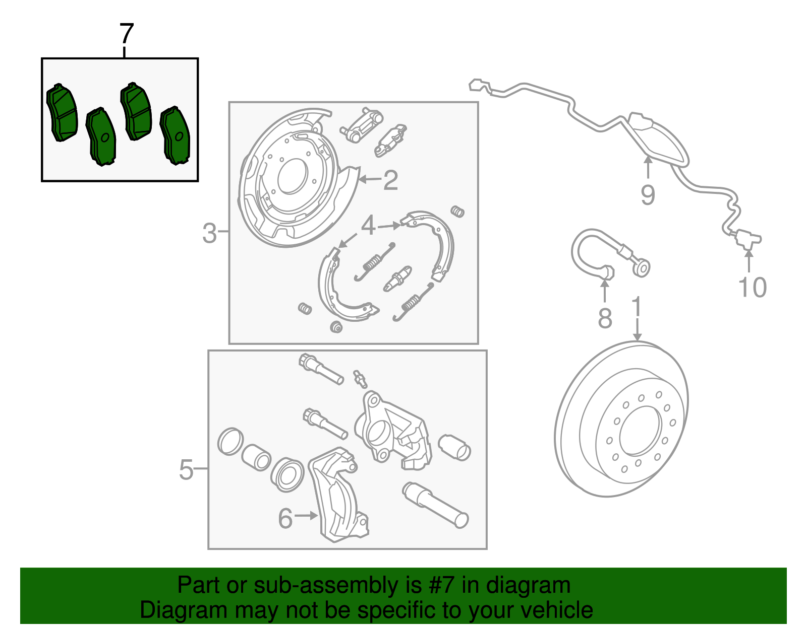 2007-2017 Toyota Brake Pads Rear 04466-0C010 | OEM Parts Online