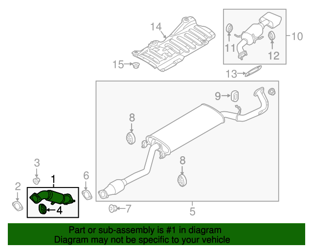 2017-2018 Hyundai Santa Fe Sport Front Pipe 28610-2W400 | OEM Parts Online