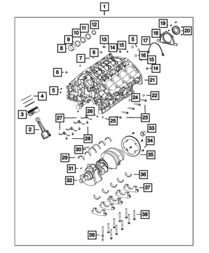 2014-2024 Ram Long Block Engine 68411230AA | Mopar eStore