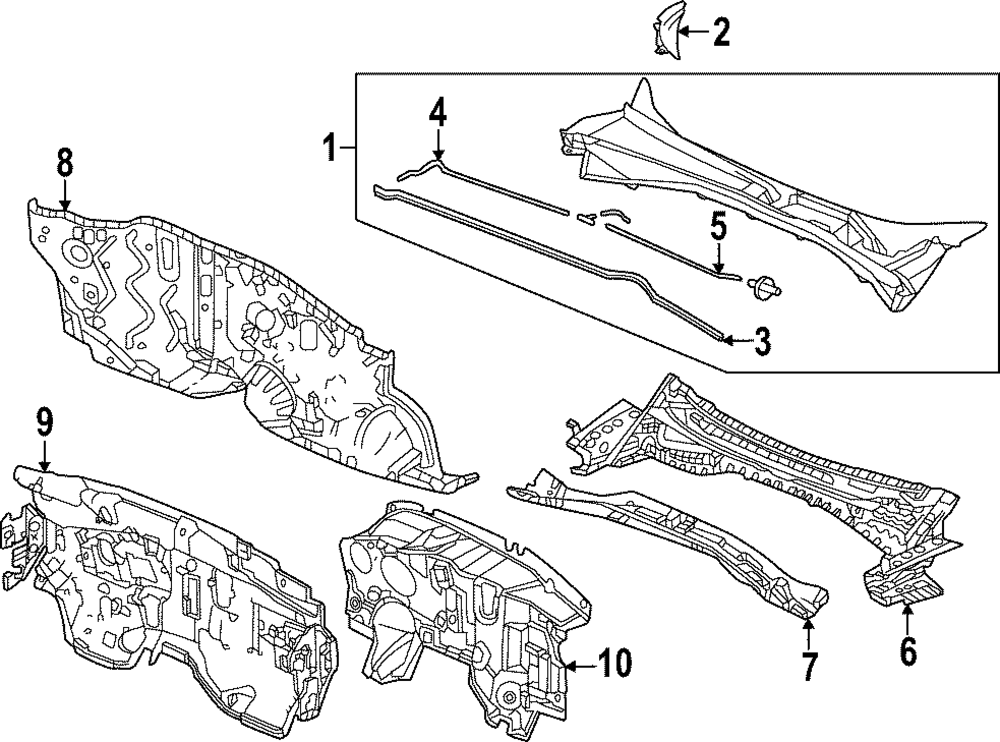 61140-3W0-405ZZ - 2023-2025 Honda HR-V - Cowl Panel | Genuine Honda Parts