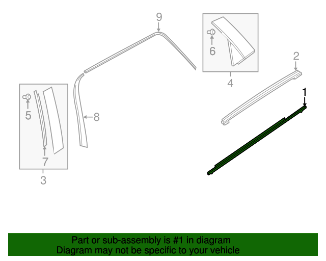 2016-2021 Mazda CX-9 OEM NEW 2016-2019 Mazda CX9 Belt Molding Grand ...
