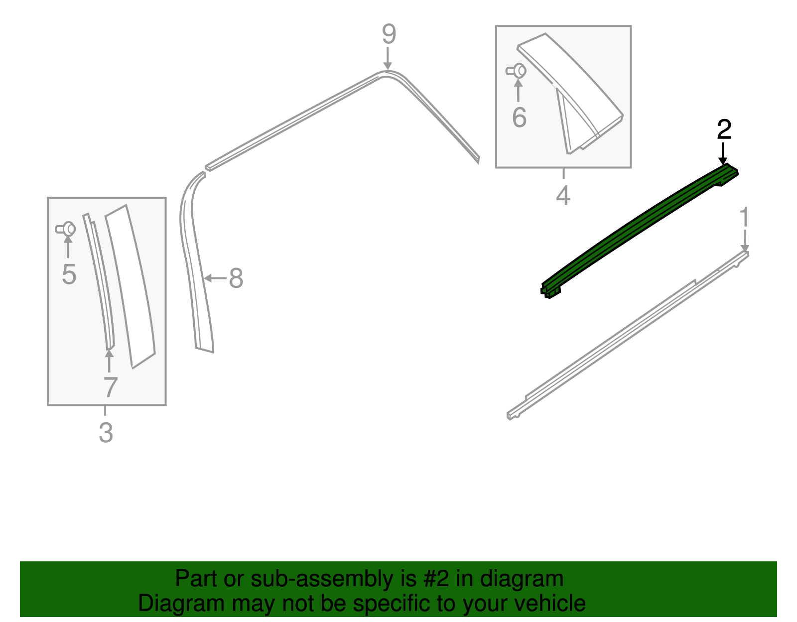TK48-50-995H - Upper Molding 2016-2023 Mazda CX-9 | AutoNation Parts