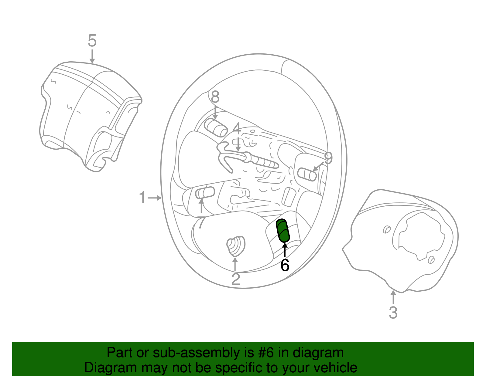 2002-2009 GM Passenger Side Driver Information Display Switch 21997739 ...
