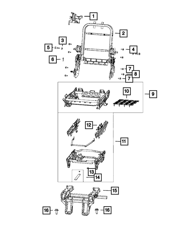 68324911AB - Seat Release Handle, Left 2017-2025 Chrysler | Mopar ...