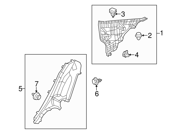 2014-2018 Mazda 3 Upper Quarter Trim BHN9-68-260F-75 | TascaParts.com