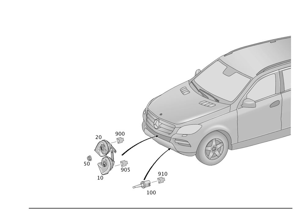 2012-2019 Mercedes-Benz Horn 000-542-42-04 | Mercedes-Benz Parts
