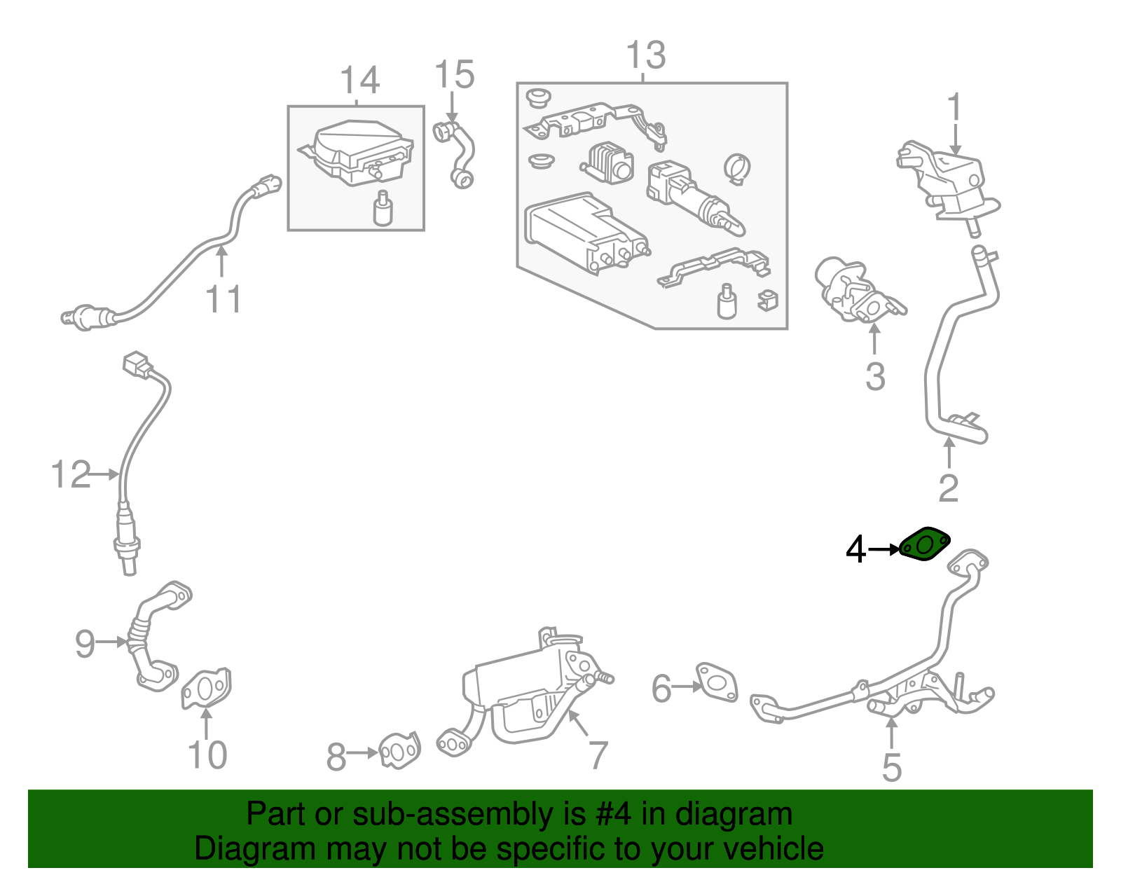 2012-2018 Toyota Egr Valve Gasket 25628-36010 | Toyota Parts Center