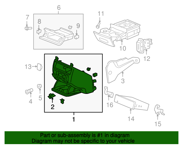 77291-SHJ-A01ZF - Console Assembly 2008-2010 Honda Odyssey | Honda ...