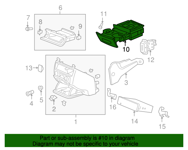 77230-SHJ-A03ZD - Holder Front *YR239L* - 2007 Honda Odyssey | Honda ...