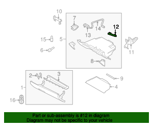 2010-2018 Volvo Glove Box Support 8630206 | TascaParts.com