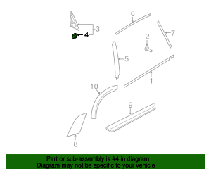 909130007 - Rocker Molding Clip 2005-2014 Subaru | Subaru Factory Parts ...